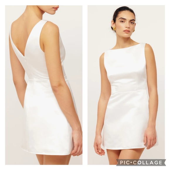 Reformation | Dresses | Reformation 2 Zenni White Sleeveless Mini Dress ...